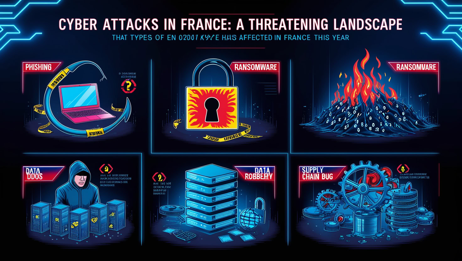 Top 5 des types de cyberattaques en France en 2024 - GROUPE NETWORKS